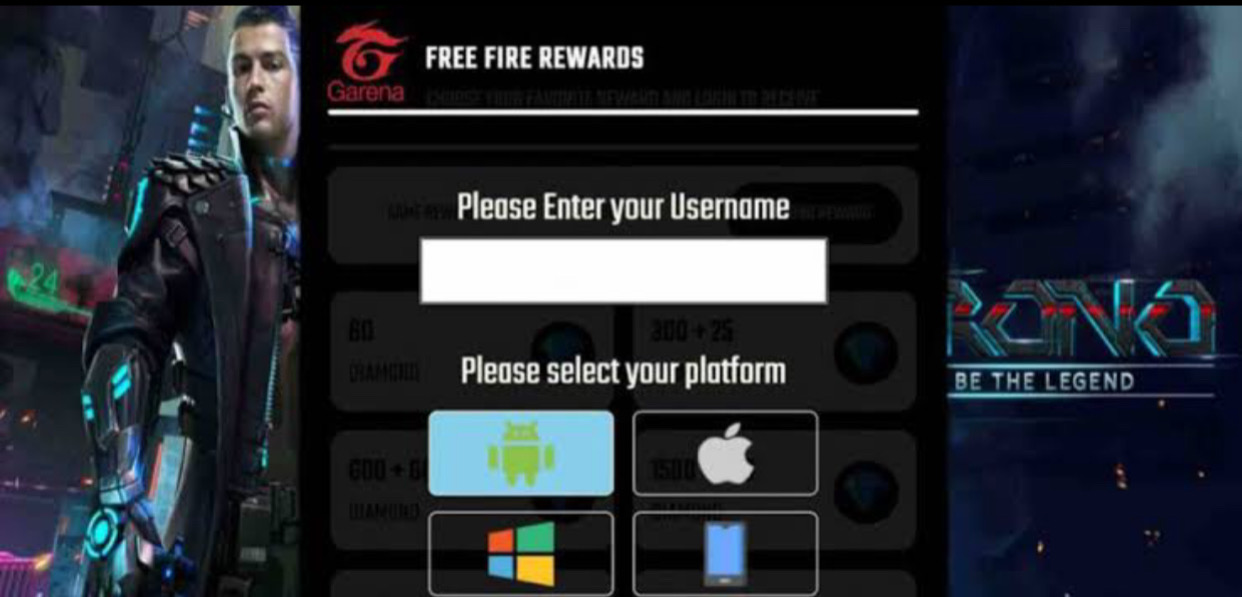 Free Fire Space Spin Diamond dan Skin Gratis Asli Terbaru 2022